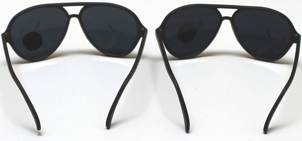 Aviator Sunglasses w Nylon Frames Super Dark Blue Lens Black or Brown ...