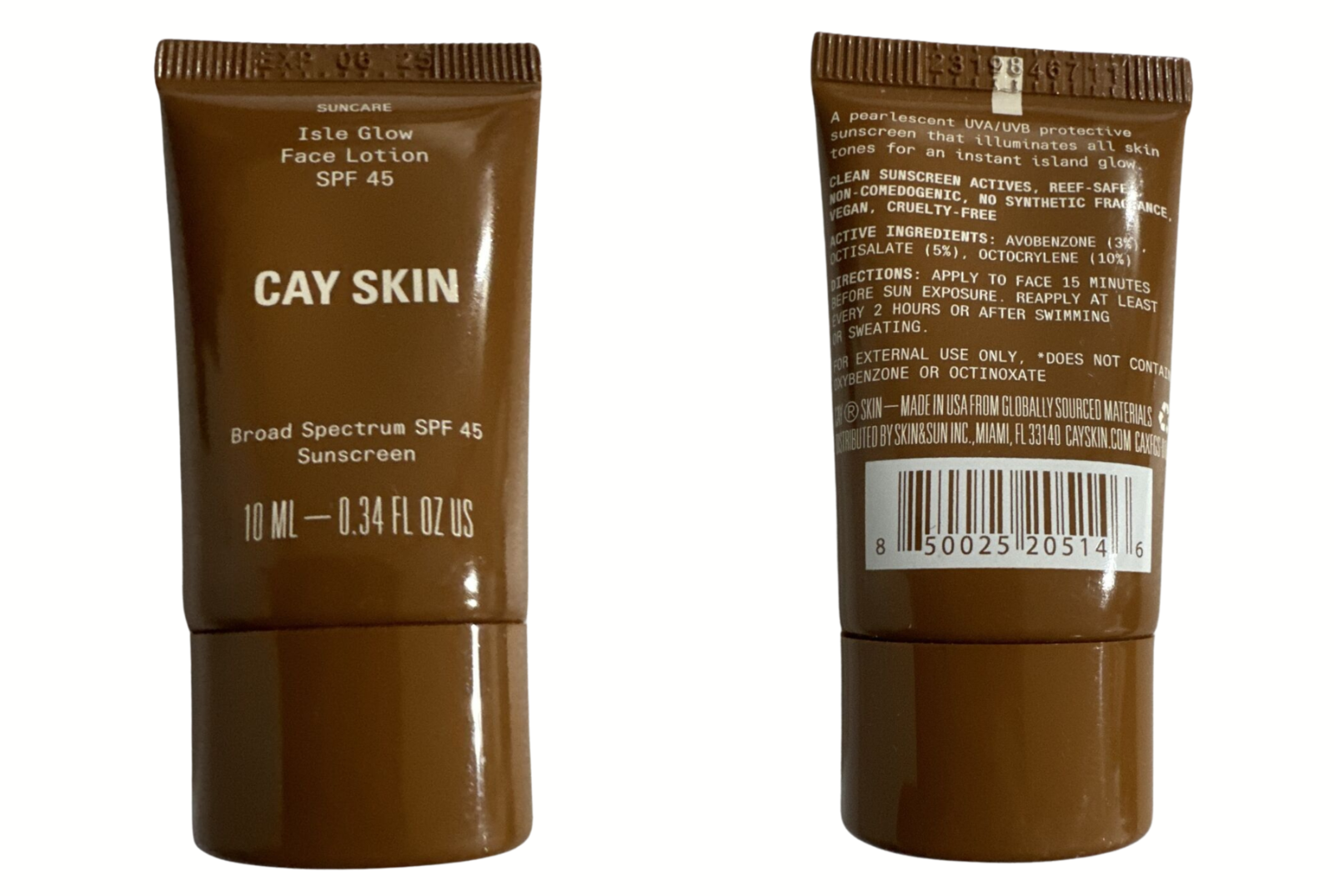 Cay Skin Isle Glow Face Lotion Moisturizer with SPF 45 Mini 0.34 oz ...