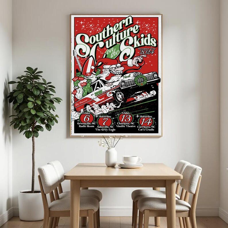 Southern Culture On The Skids Tour Dec 2024 Poster - Poster Wall Decor ...