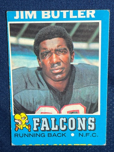 1971 TOPPS #2 JIM BUTLER (ATLANTA FALCONS) FOOTBALL CARD "MISCUT" | eBay