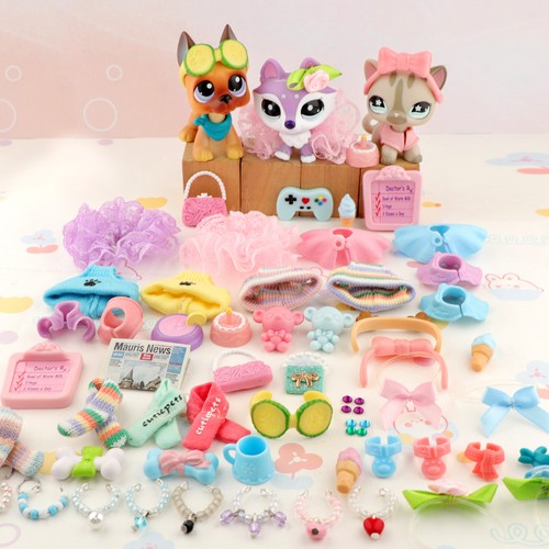 Mini Accessories Lot Random 15PCS Beanie Hat Scarf Bandans Bow Skirt ...