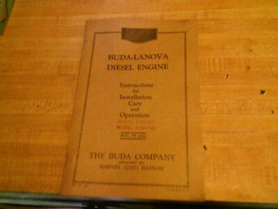 buda diesel engine instruction operation manual 6DH-1611-1742 buda ...