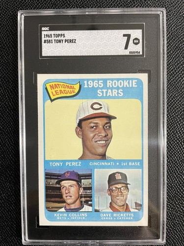 1965 Topps - High # #581 Dave Ricketts, Kevin Collins, Tony Perez (RC ...