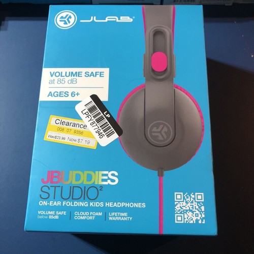 JLab JBuddies Studio 2 Wired Kids Headphones - Black/Pink, J Lab ...