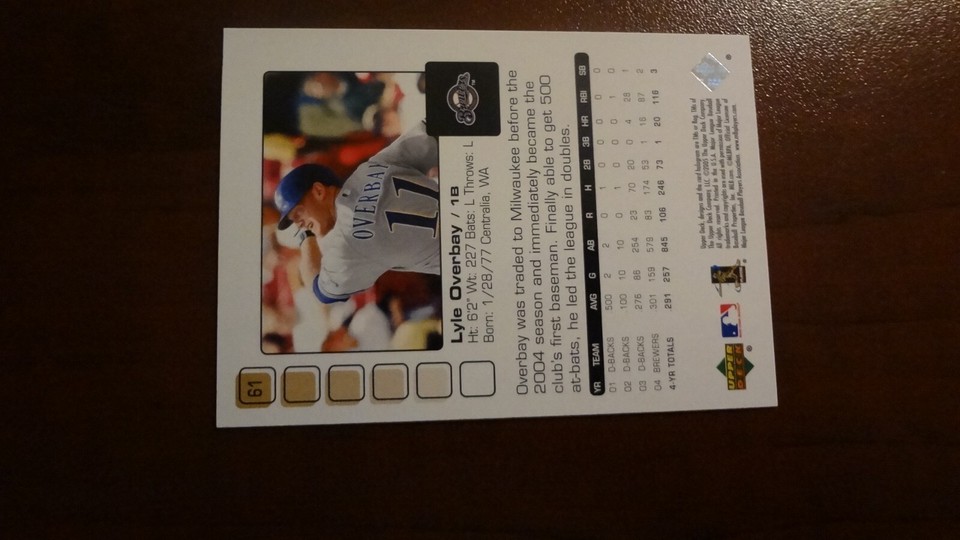 2005 UPPER DECK F # 61 LYLE OVERBAY BASEBALL CARD PORS & PROSPECTS | eBay