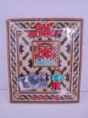 Bad Bunny Enamel Pin Set 🇵🇷 LIMITED EDITION - Residency Tour Merch DTmF ...