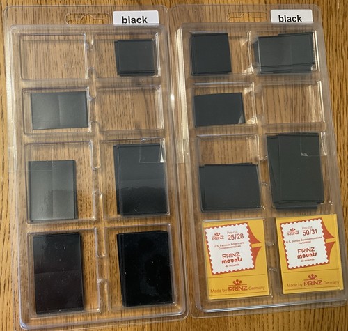 2 NEW Packs Prinz/Scott Stamp Mounts Assortment Pre-cut 8 Sizes Plus ...