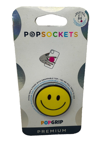 PopSockets Phone Grip Stand Enamel Be Happy Face POPGRIP Popsocket ...