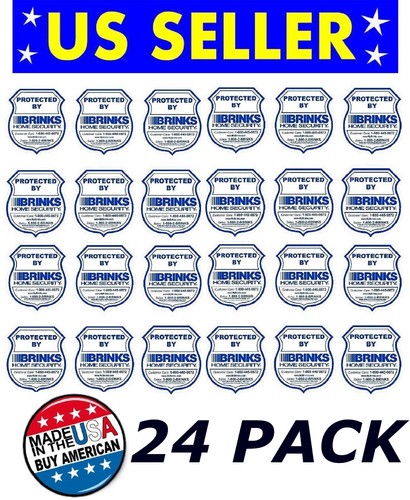 24 BRINKS HOME SECURITY ALARM SYSTEM STICKER DECAL SIGNS LOT | eBay