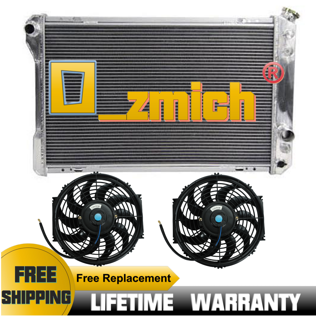 3 Row Aluminum Radiator For 1982-1992 Chevy Camaro P20 P30 / Pontiac ...