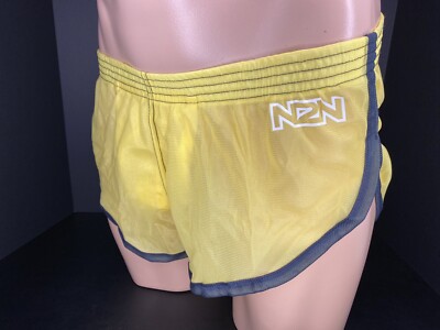 N2N BODYWEAR EURO SPLIT SHORT ES2 SHEER YELLOW INNER POUCH 2016 - SMALL ...