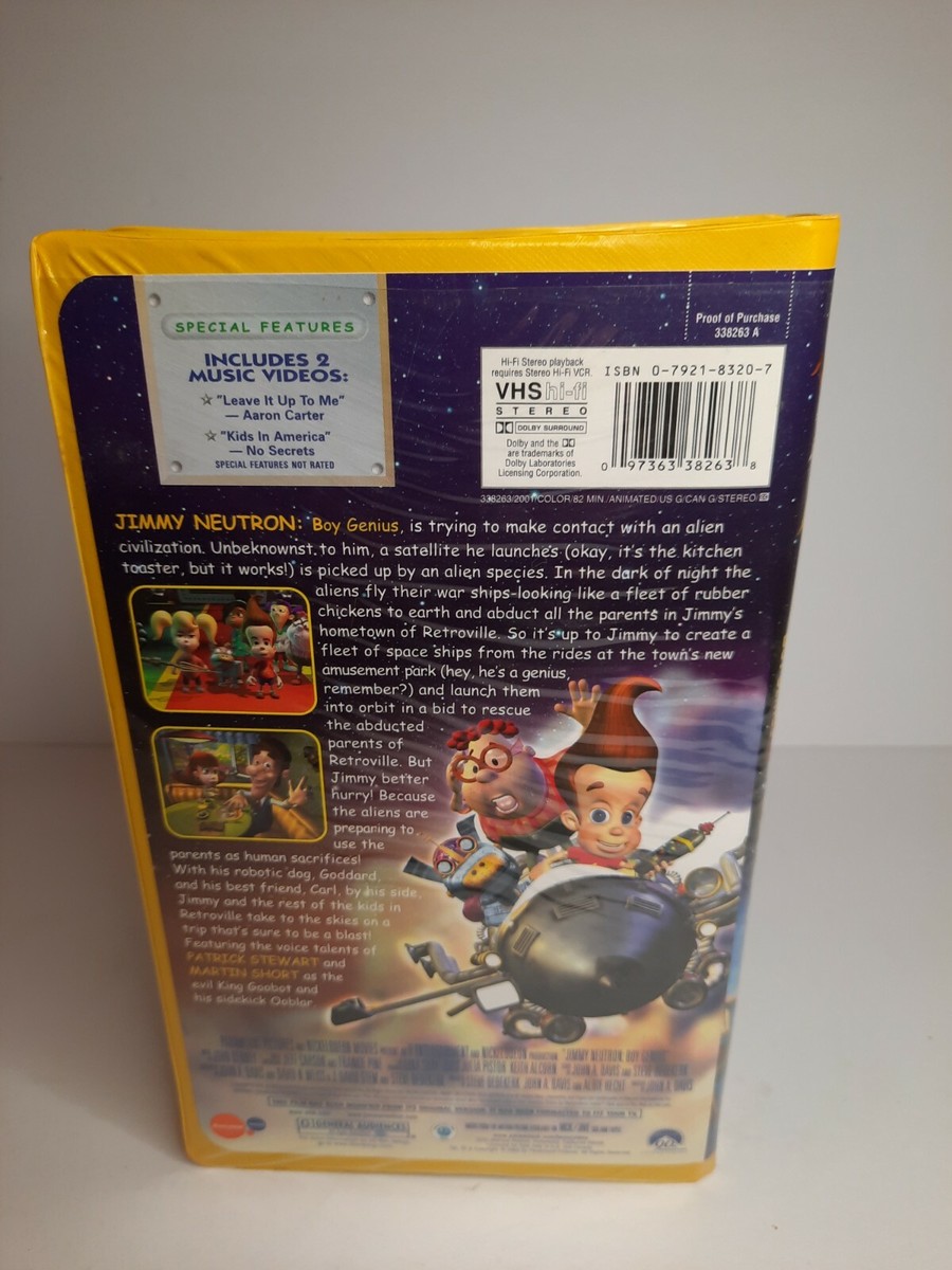 Jimmy Neutron Boy Genius Vhs 2002 Clam Shell Ebay