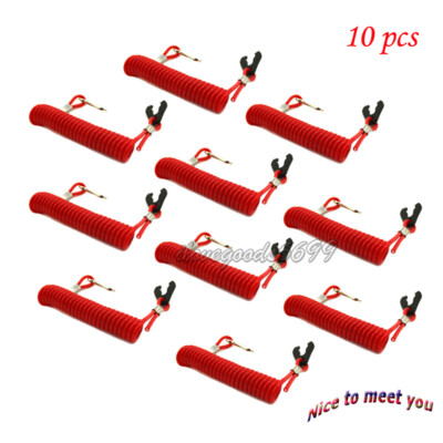 10x ATV Safety Tether Lanyard Cord For Kill Switch Jet Ski Boat Banshee ...