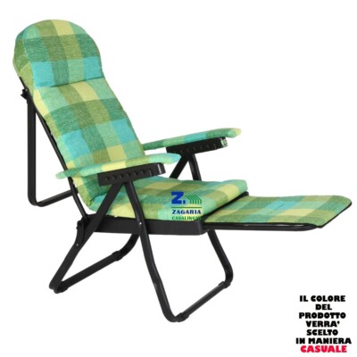 SEDIA SDRAIO CUBA 19 CON PIEDINO POSTER. CON CARRELLO POGGIAPIEDI ...