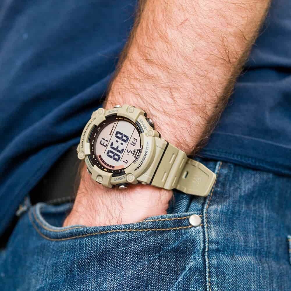 Casio AE1500WH-5AV WIDE FACE Digital Watch 100M WR 10 Year Battery 5 ...