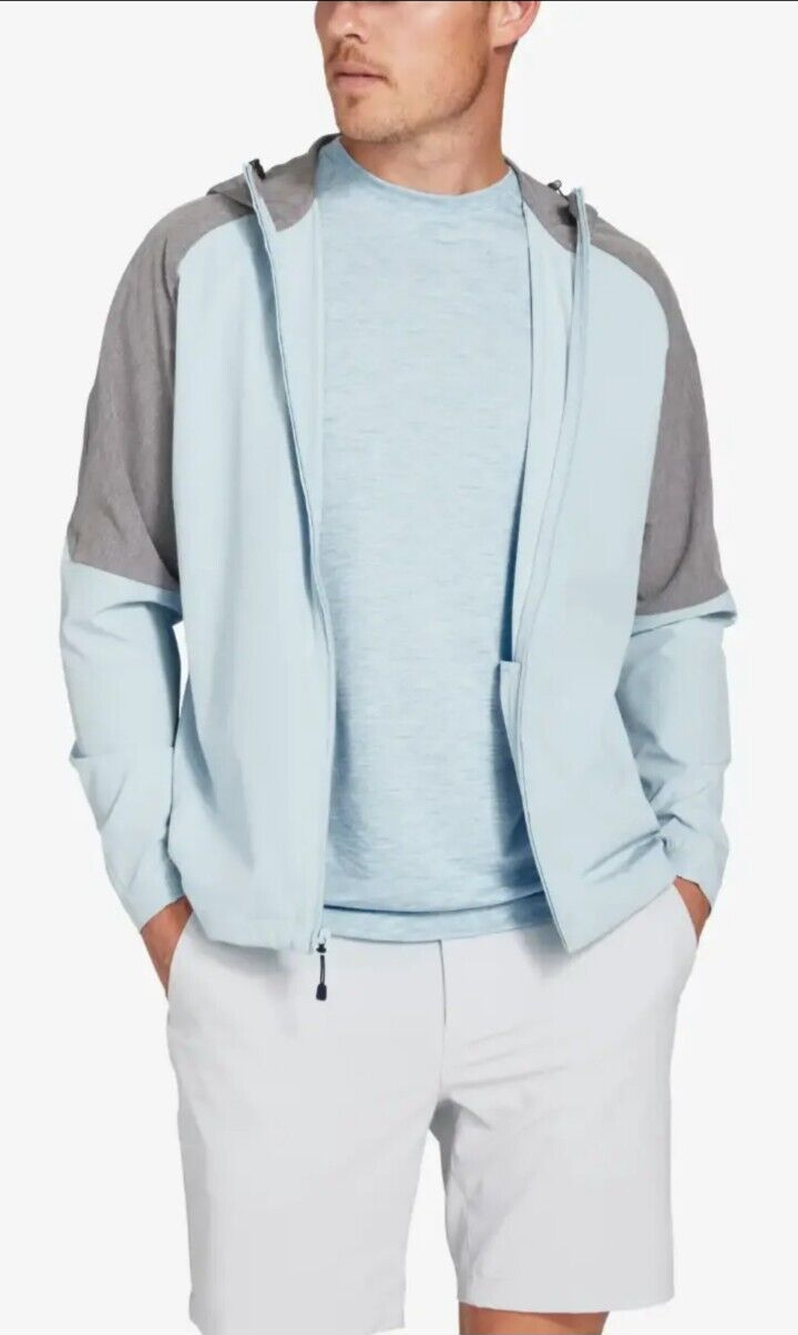 MIZZEN+MAIN Hydrashift Full Zip Hooded Jacket Blue Gray Heather Size XL ...