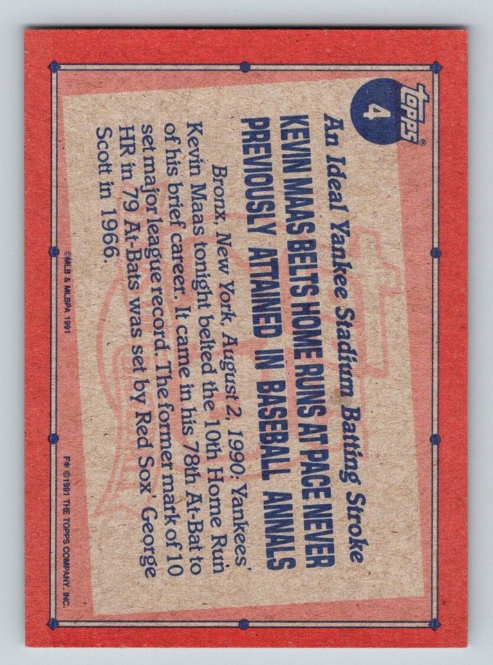 1991 TOPPS BASEBALL CARDS - ROOKIE - MVP - HOF - COMPLETE YOUR SET ...