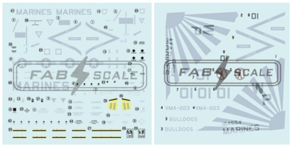 FAB FabScale 1/72 AV-8B Harrier II Plus VMA-223 Bulldogs USMC 2019 ...