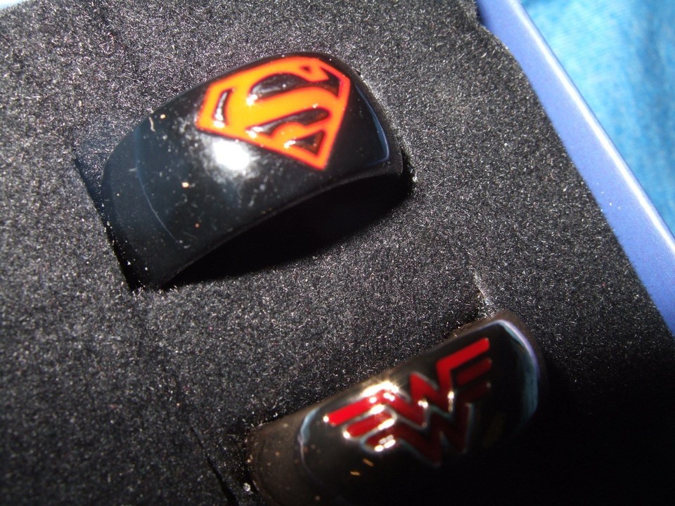 New Dc Comics Black & Gold Superman Wonder Woman Superhero His Hers ...