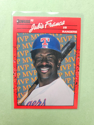 Julio Franco Baseball card #BC-14 Donruss 1990 Texas Rangers | eBay