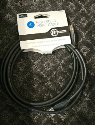 New High Speed HDMI Cable 6” RadioShack Radio Shack Gaming Faster ...