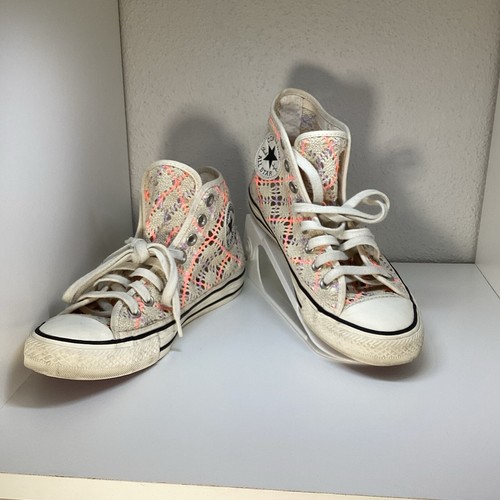 Converse Chuck Taylor All Star Hi Boho Crochet High Top Sneakers Size 8 ...