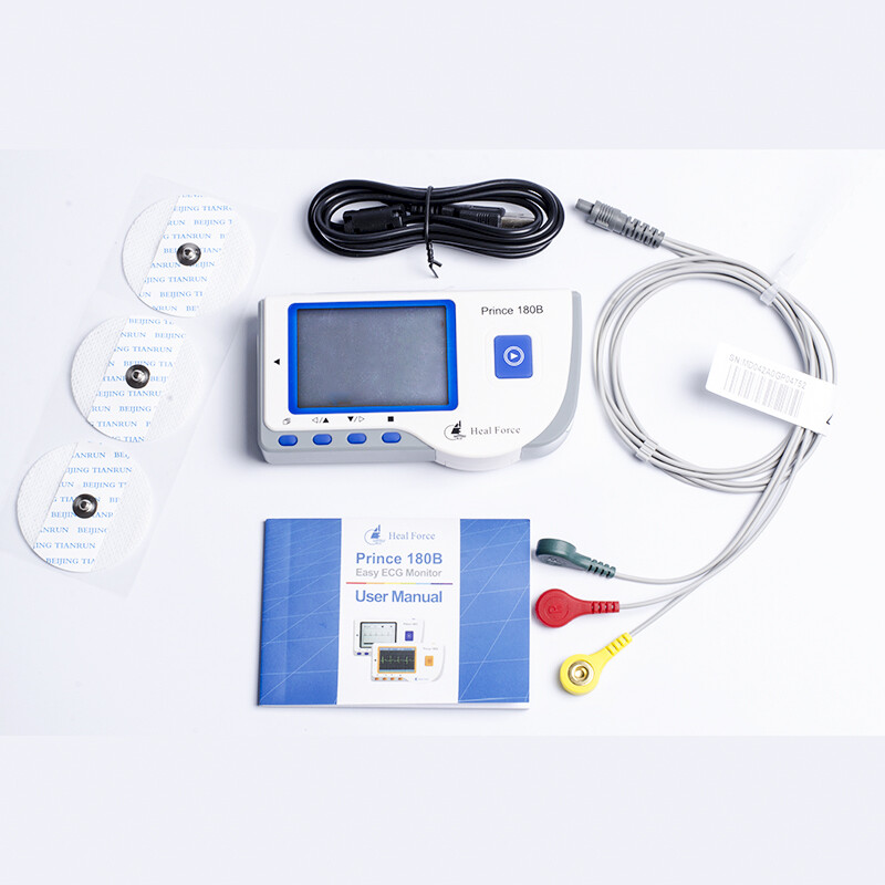 PC-80B Heal Force Handheld Color ECG EKG Heart Monitor USB Continuous ...