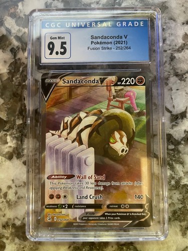 Pokémon TCG Sandaconda V Fusion Strike 252/264 Alt Art - CGC Old Label ...