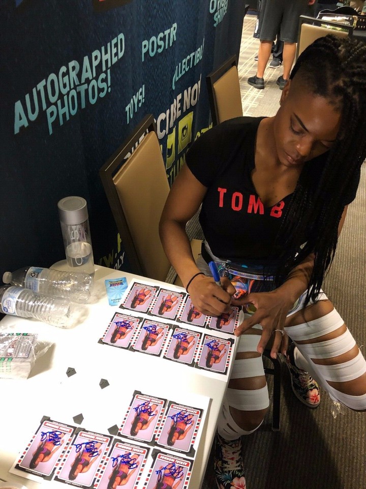 Big Swole Aerial Monroe Signed Pro Wrestling Trading Card AEW WWE ...