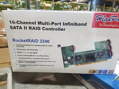 HighPoint RocketRAID 2240 16-Channel PCI-X Infiniband SATA II RAID ...