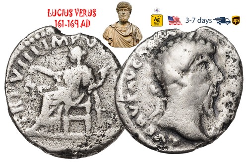 Ancient Roman Empire Coin Silver Denarius LUCIUS VERUS 161-169 ...