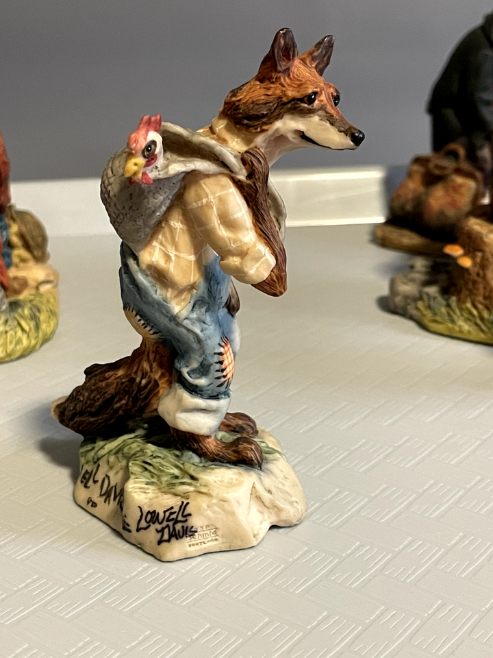 Lot of 7 Lowell Davis SIGNED Brer Set - Bear Rabbit Fox Weasel Coyote ...