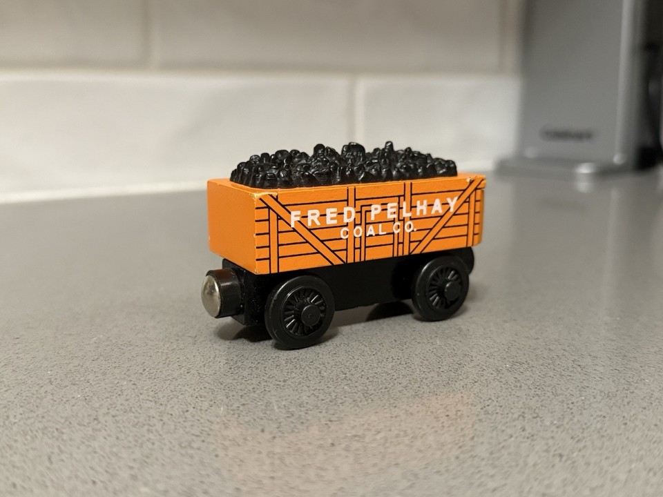 FRED RARE Orange Coal Car From the RWS! Thomas Wooden Railway | eBay