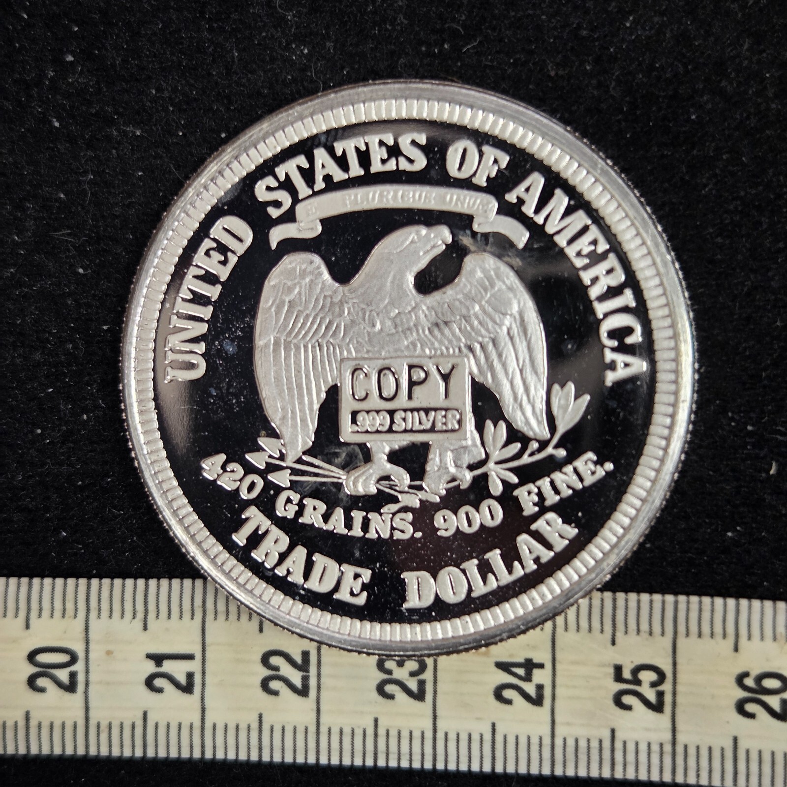 1885 Trade Dollar Cameo Proof .999 Silver 2oz Medal Coin Design Example ...