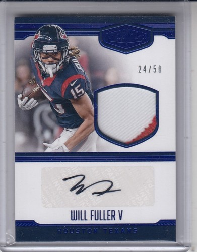 WILL FULLER V 2016 Plates & Patches Rookie Patch Autograph Blue #28 24/ ...