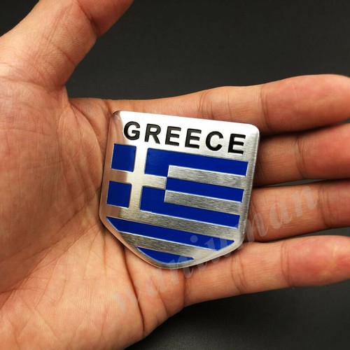 Greece Greek Shield Flag Car Emblem Badge Motorcycle Gas Tank Sticker ...