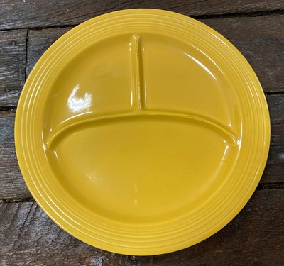 Vintage Fiesta Divided Grill Compartment Plate Yellow | eBay