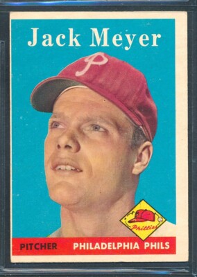 1958 Topps #186: JACK MEYER Philadelphia Phillies ~ EX | eBay