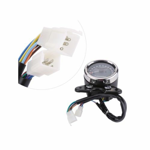 Universal Motorcycle Odometer Speedometer Gear Digital Display cafe ...