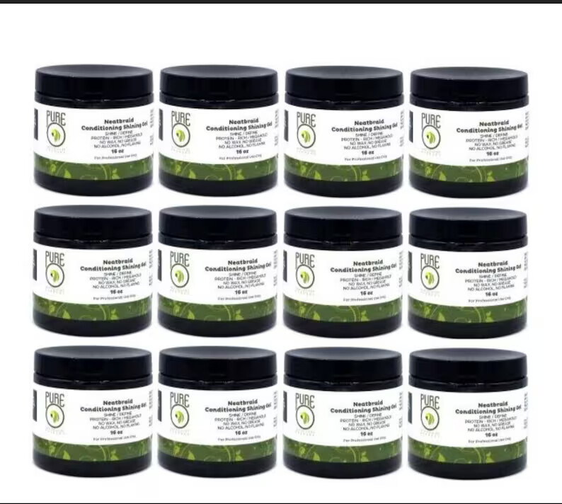 Pure O Natural NeatBraid Conditioning Shining Gel 16 oz * Pick your set ...