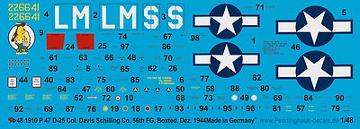 Peddinghaus 1/48 1910 P 47D-25 Col David Schilling CO 56 th FG, Boxted ...