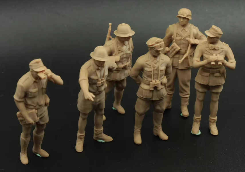 1/72 Resin WWII German Officers North Africa 6 figures Unpainted | eBay UK
