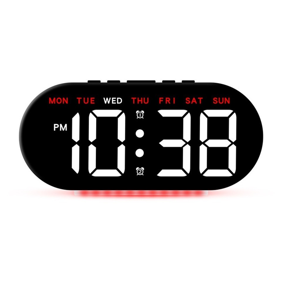 USB Integrated LED Alarm Clock with Ambient Lighting for Stylish Room ...