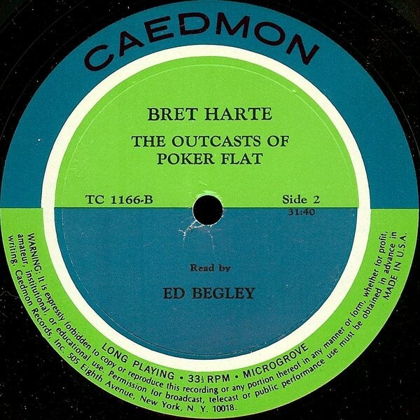 BRET HARTE ED BEGLEY OUTCAST OF POKER FLATS LUCK OF ROARING CAMP LP ...