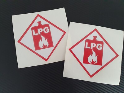 2 x LPG Warning Sticker Stickers, Caravan, Motorhome, Campervan Vehicle ...