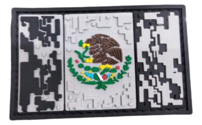 Mexican Flag Tactical Military Patch Hook & Loop Patch 3D PVC México 🇲🇽 ...