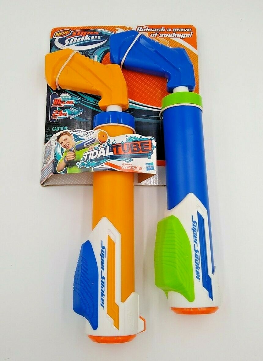 Nerf Super Soaker Tidal Tube Blaster 2-Pack 23ft range 10oz Capacity | eBay