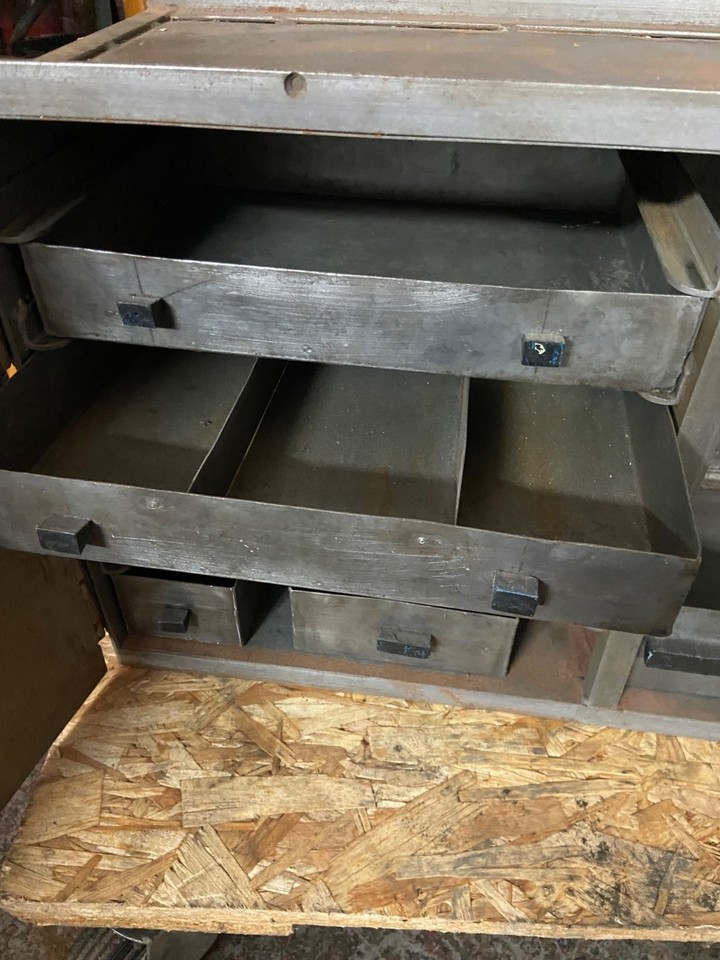 Vintage Industrial Metal Engineers Tool Cabinet Drawers Storage | eBay UK