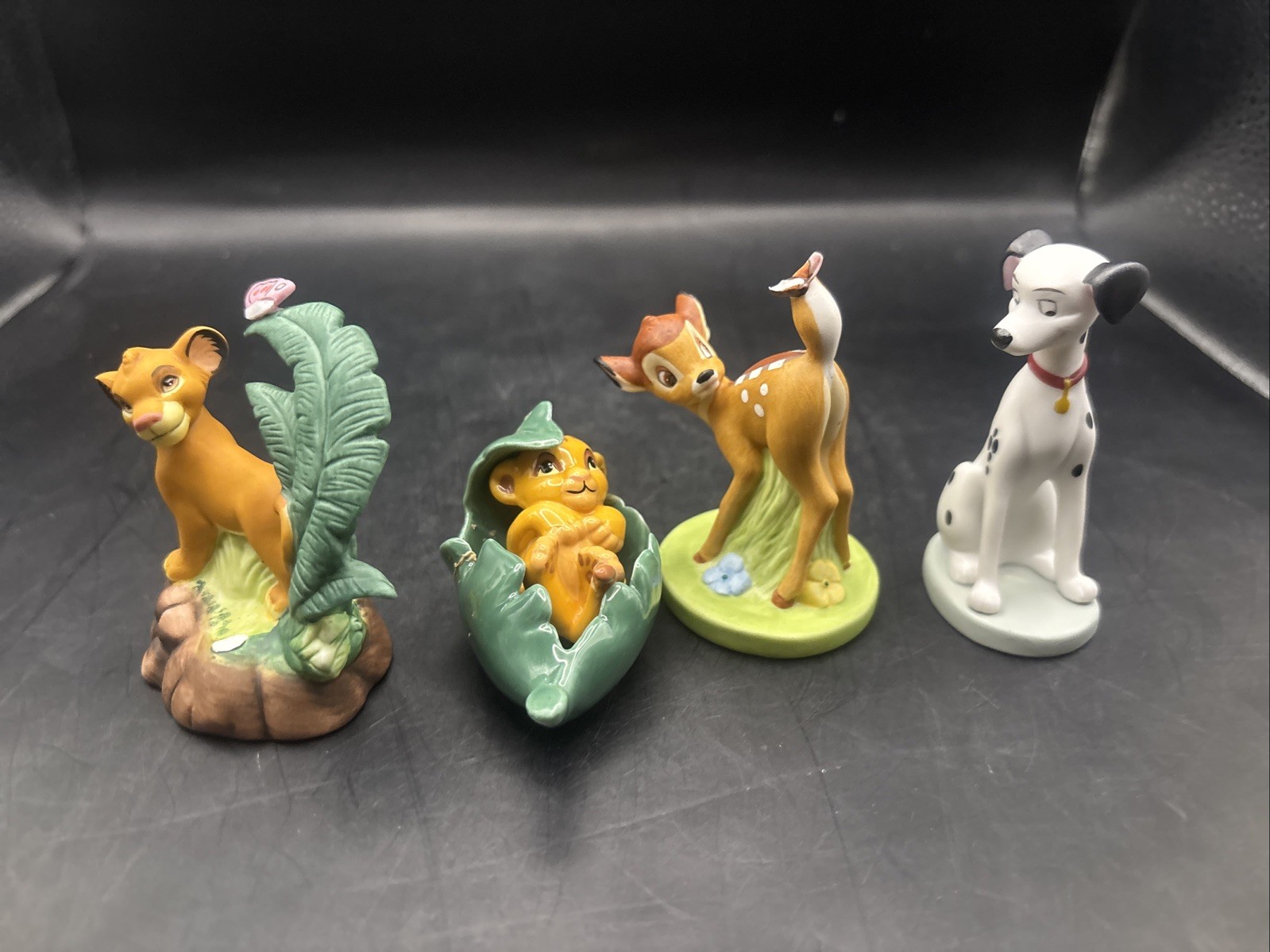 CLASSICS WALT DISNEY COLLECTION 4 FIGURINES - BAMBI,SIMBA,DALMATION ...