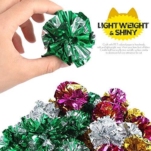 Bestsupplier 25 Pack Crinkle Balls Cat Toys - Original Mylar Crinkle ...